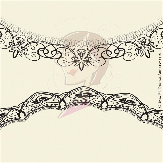 Doily Doilies Doyley Frame Border Oval Digital Photo Frames - Etsy