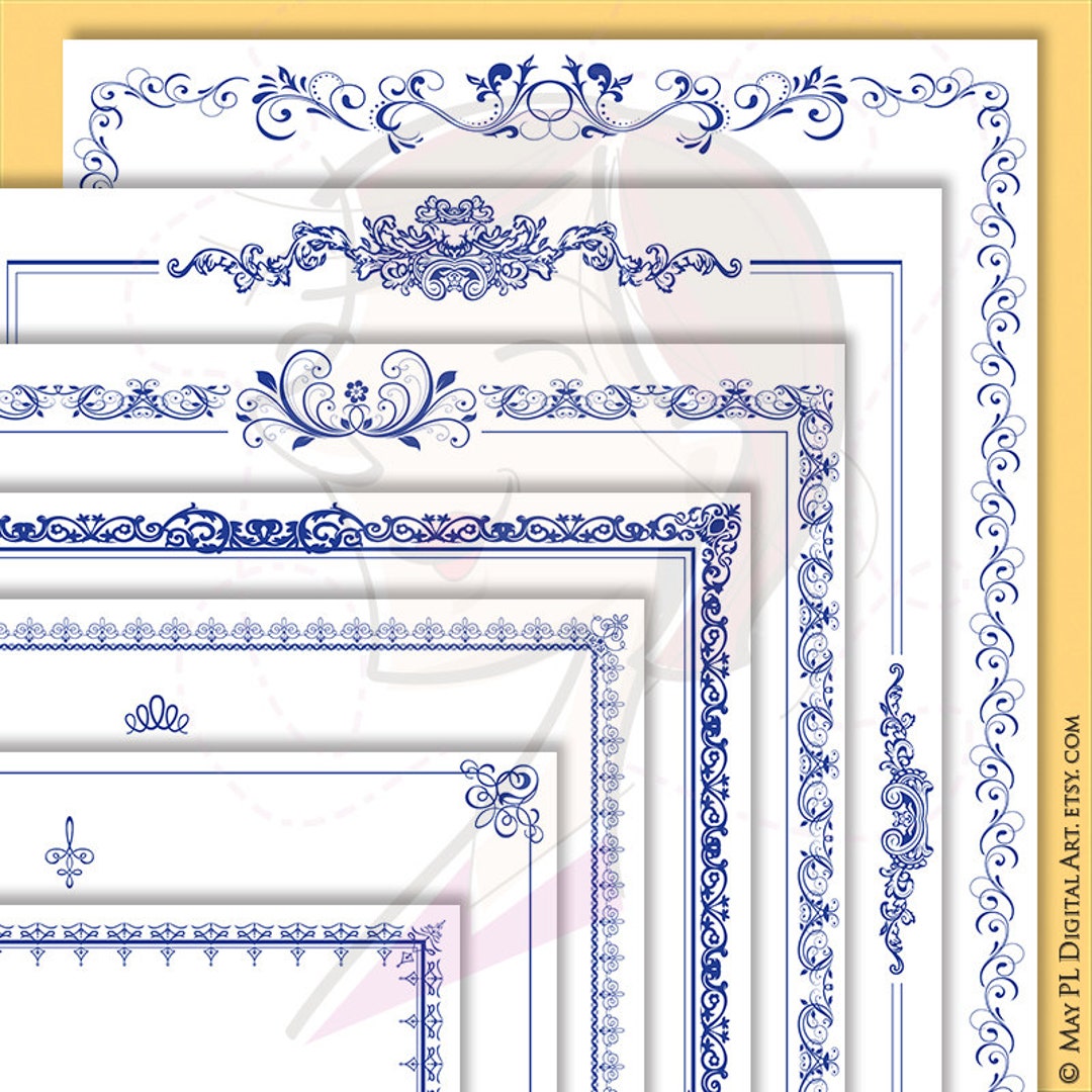 Navy Blue Border Clipart