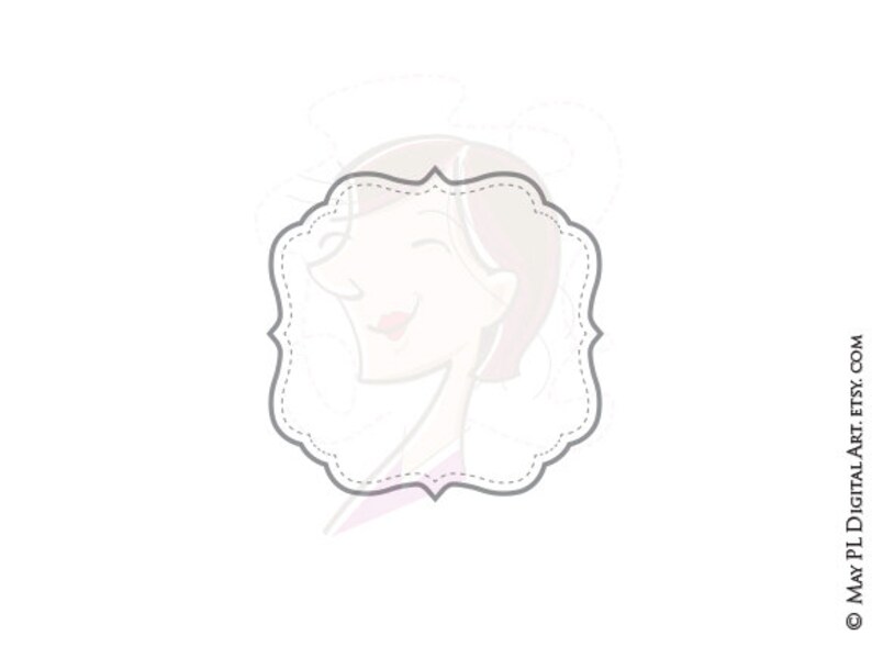 Simple Shapes Gray Frames - Png Clipart for DIY Invitations, Birthday ...