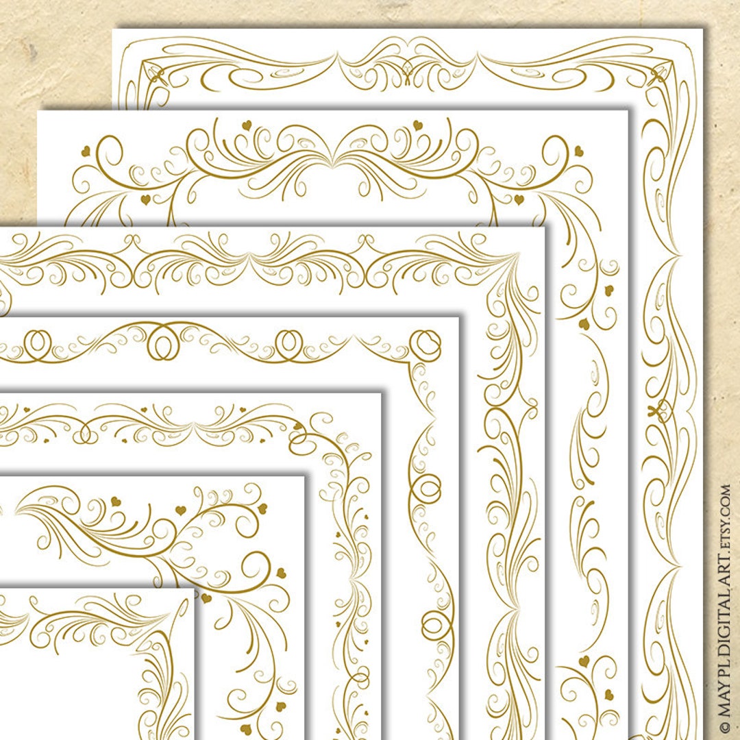 Bordes Y Marcos De Página Dorados Marcos Dorados O Decoración De