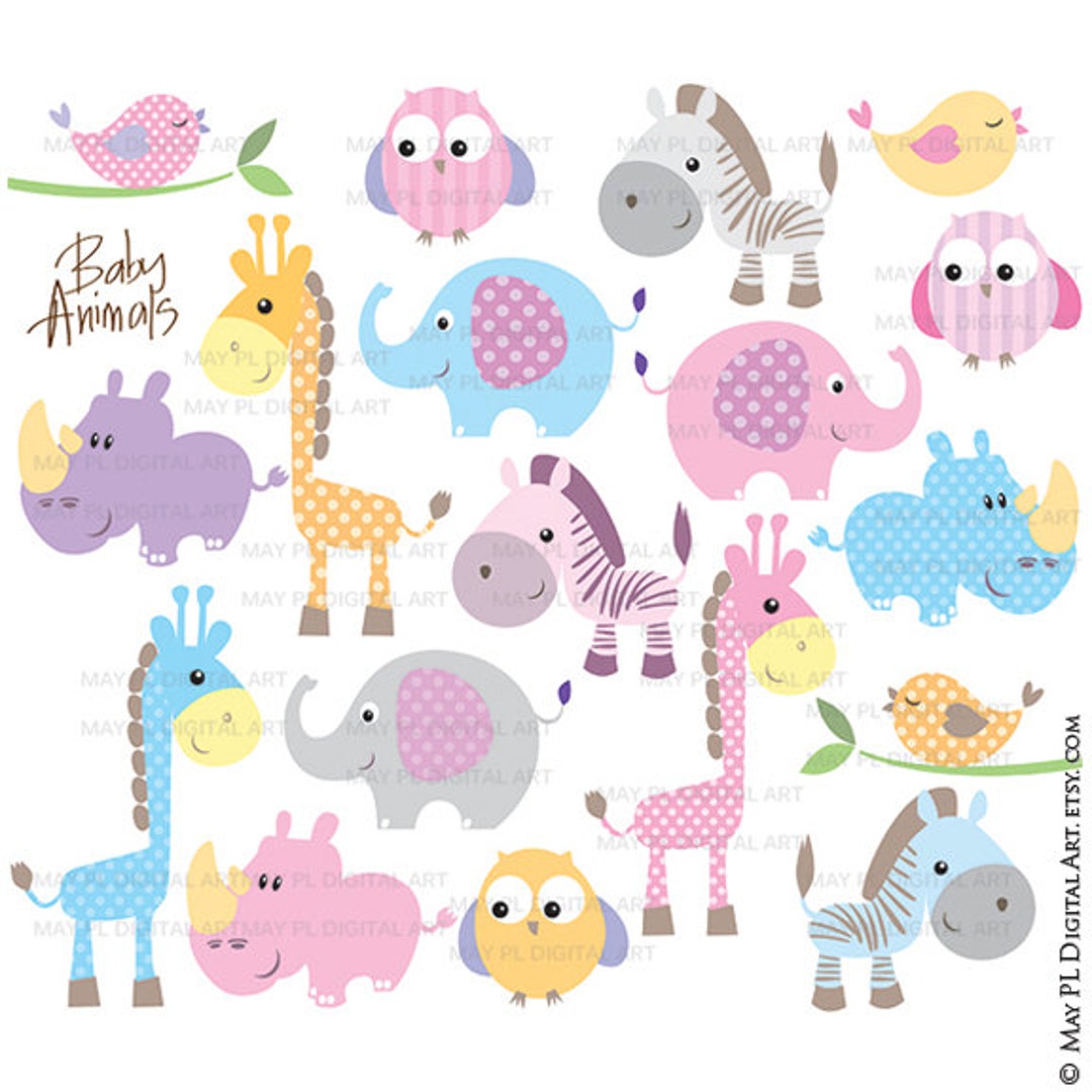 Baby Animals Clipart Free Commercial Use Cute Clip Art Featuring ...
