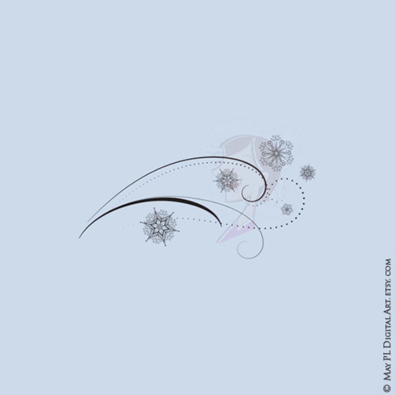 Snowflake Clipart Flourish Winter Designs for Winter - Etsy Canada