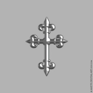 Cross Christian Faith Clip Art Collection - Forged Steel Fancy and ...