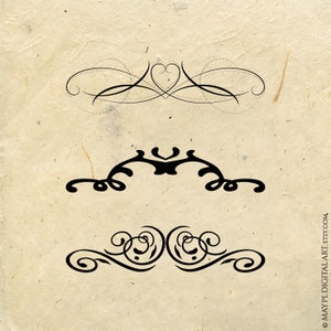 Decorative Fancy Graphics, Floral Ornaments Luxury Design Elements ...