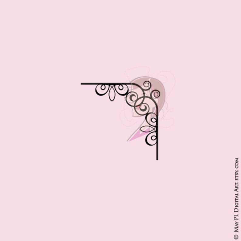 Frame Border Corners Digital VECTOR Clip Art Decorative Scrapbook ...
