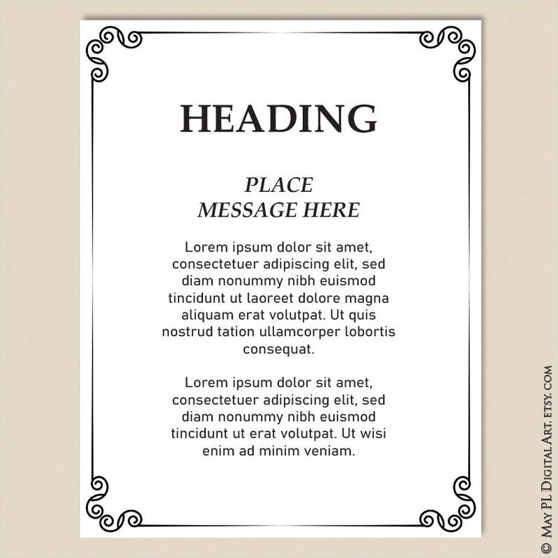 Line Art Floral Page Borders Clip Art - Simple Design Border Corner ...