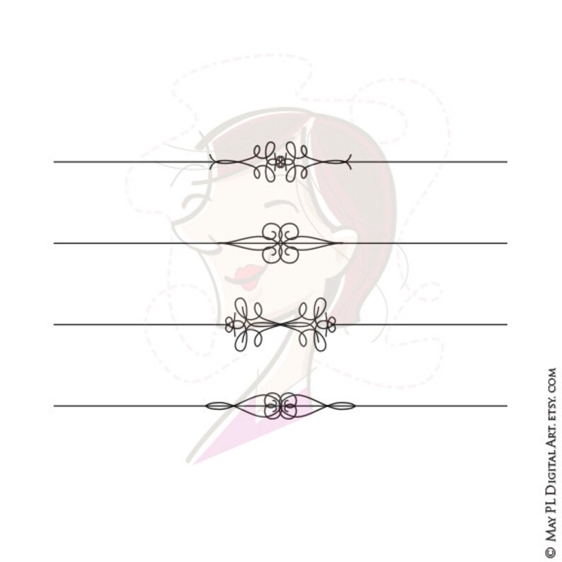 BEST SELLER Page Dividers Clipart Decorative Ornate Text - Etsy