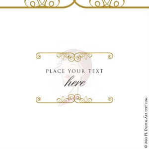 Antique Gold Frames and Text Dividers - Ornate Corners Design for DIY ...