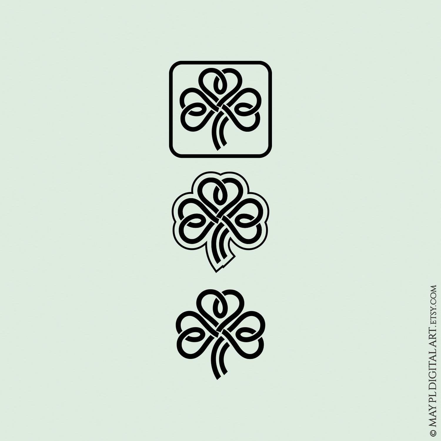 Celtic Symbols Clip Art - Tree of Life, Triquetra, Cross, Bowen Knot ...