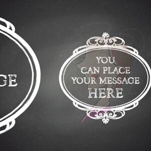 Digital Chalkboard Design - Beautiful Vintage Style Frames Clipart With ...