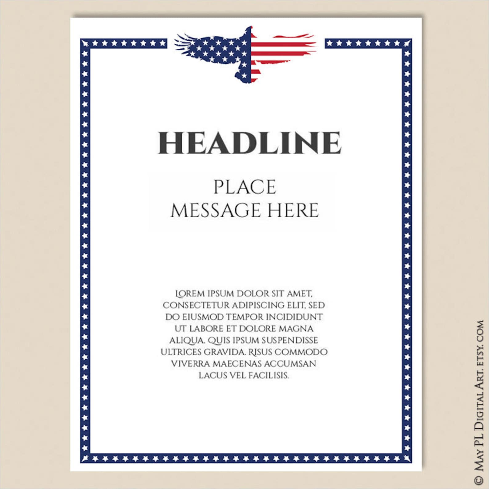 American Border Frames Clip Art, Memorial Day, Fourth of July ...