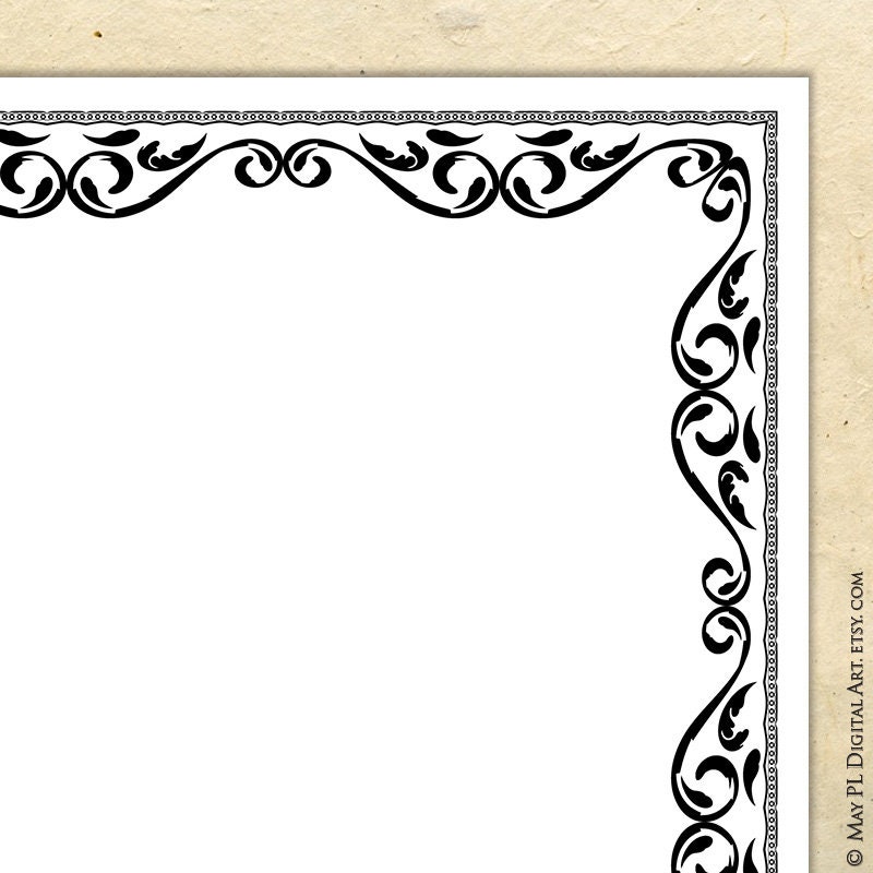 Commercial Use Leaf Border Designs Vintage Frames Foliage | Etsy