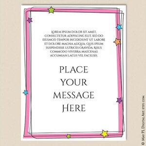 Whimsical Doodle Page Borders, Hand Drawn Digital Frame Clip Art ...