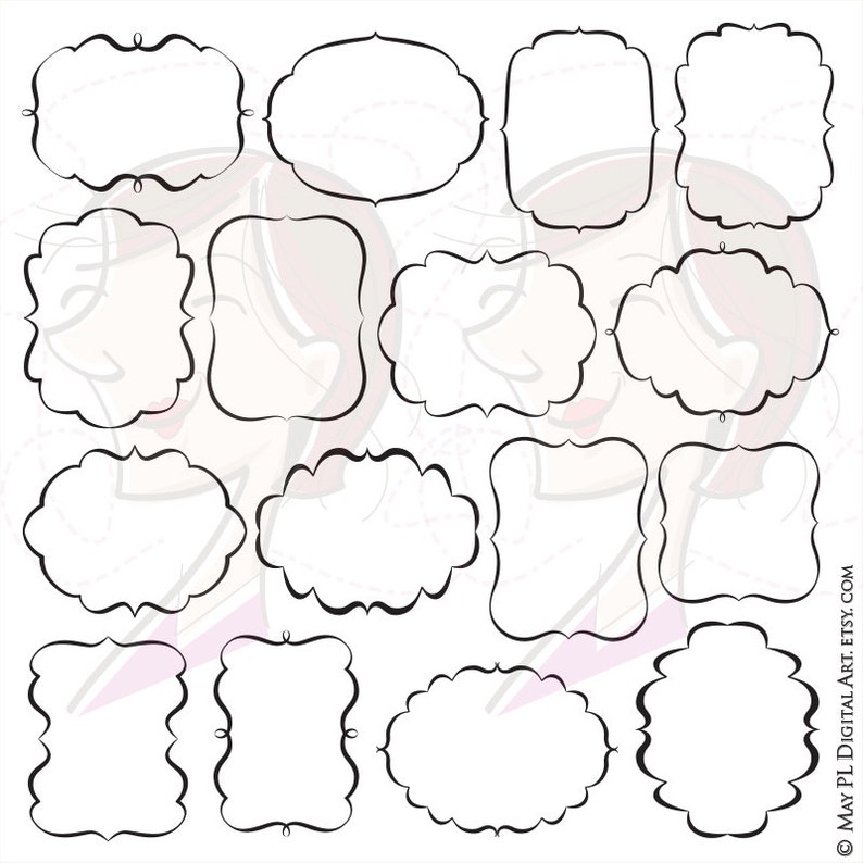 Fancy Frames Svg Vector Clipart Files Great to Make Labels - Etsy UK