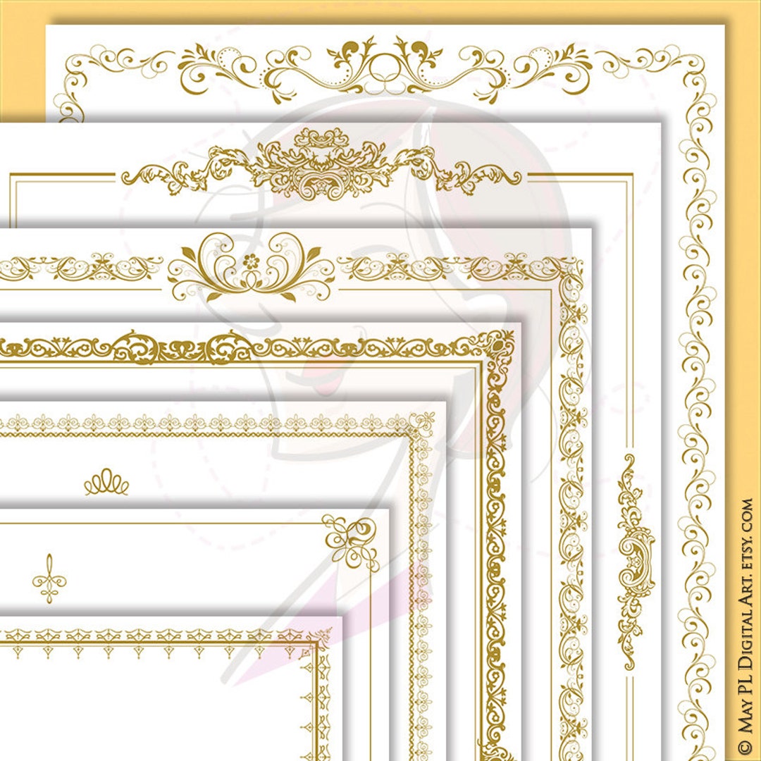 Antique Gold Frame Border