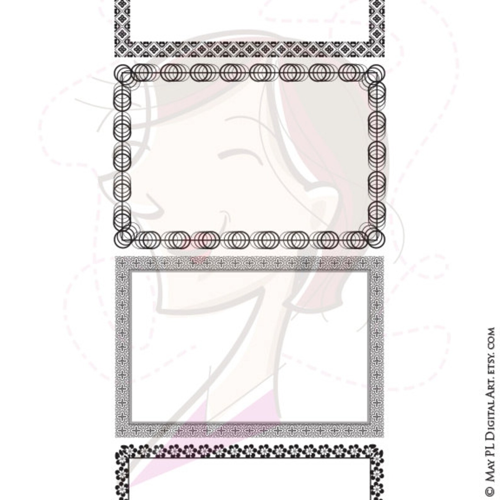 Label Frames Clipart Rectangle Vector Format Make Your Own - Etsy Australia