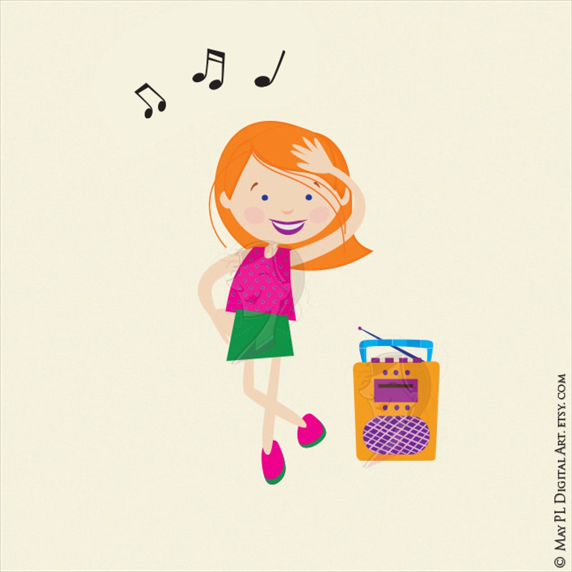 Dance Clipart Disco Kids Party Children Boy Girl Dancing Cute Vector ...