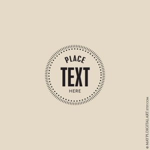 Commercial Use Label Tags Logo Circle Border Frame Digital Badge Clip ...
