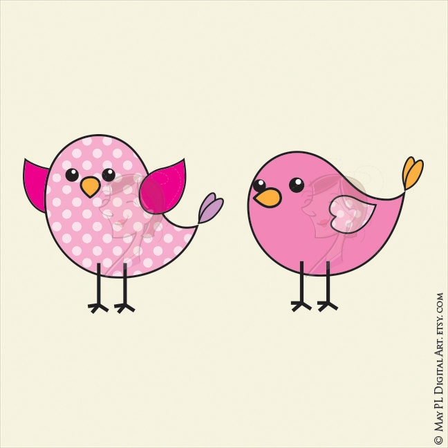 Cute Bird Clipart Birds Clip Art to Make Birthday Party - Etsy Canada