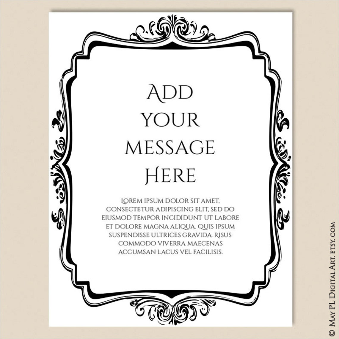 Classic Document Edges, Black Charming Page Borders Clipart Frames ...