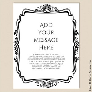 Classic Document Edges, Black Charming Page Borders Clipart Frames ...