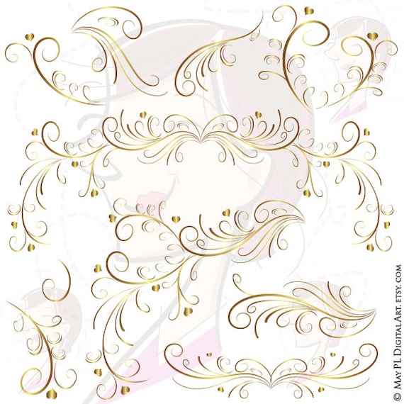 Gold Swirl Border