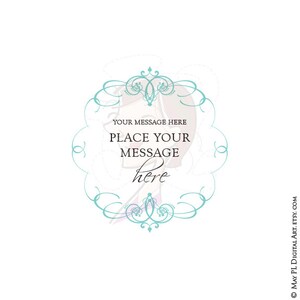 Turquoise Frame Graphics - Vintage Digital Wreath Clipart Download for ...