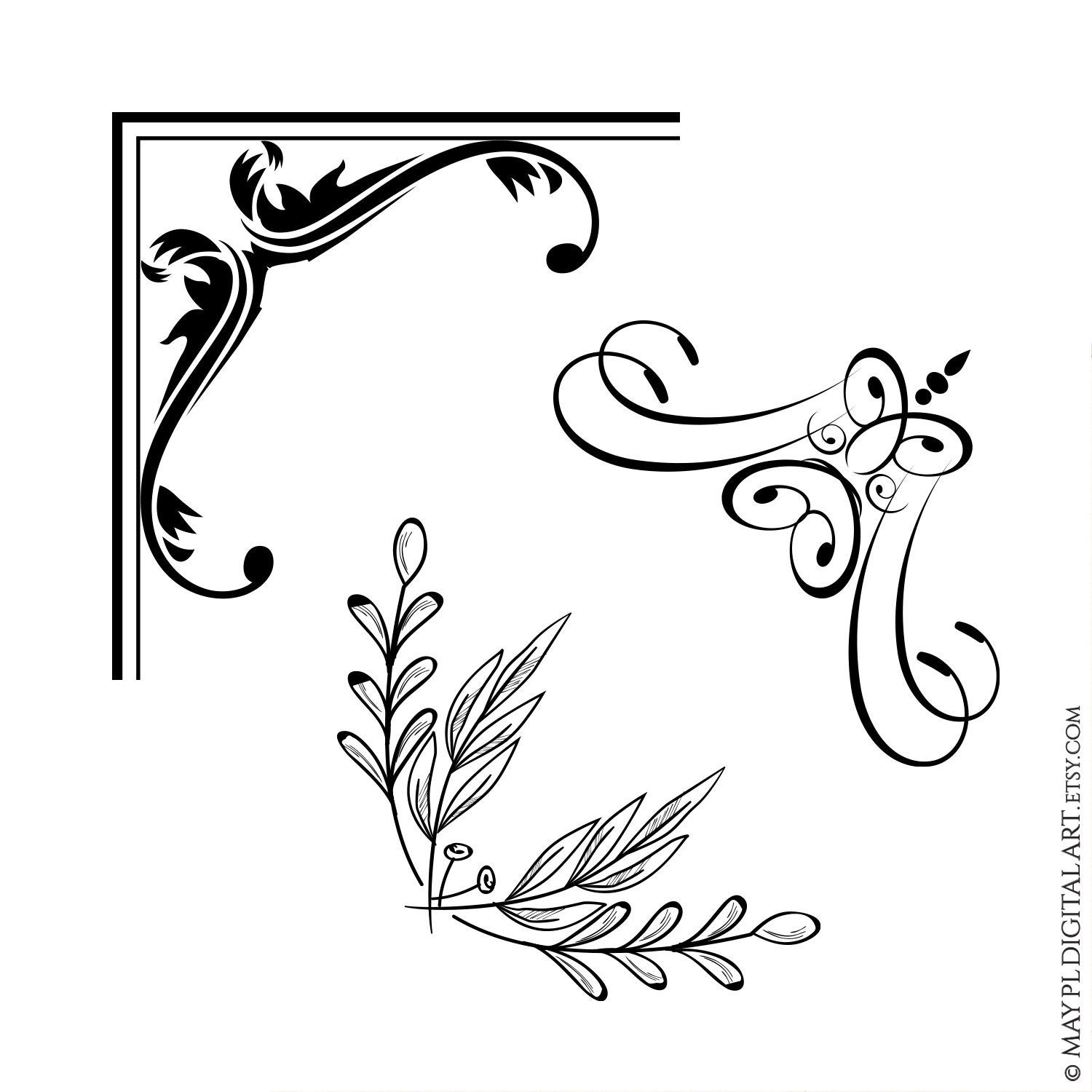 Black Page Corner Designs