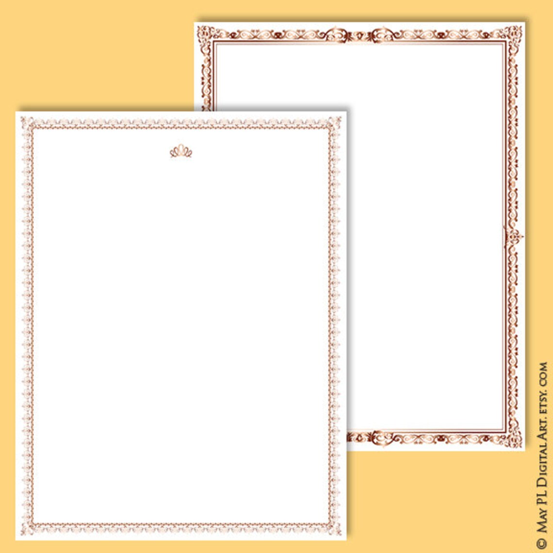 ROSE GOLD Borders Frames 8x11 make your own Award | Etsy