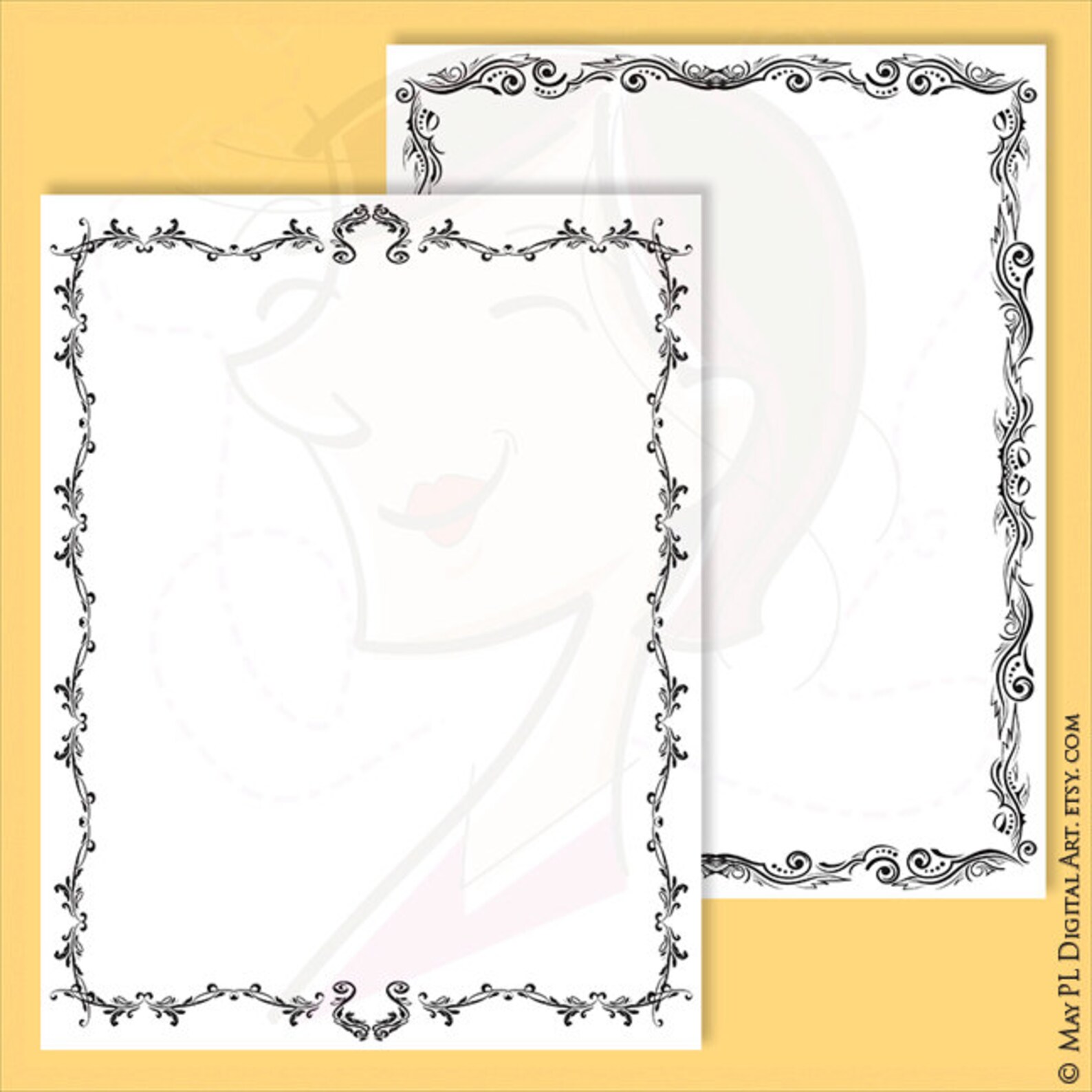 Page Border Certificate Frames Vintage Borders Great as Award - Etsy ...