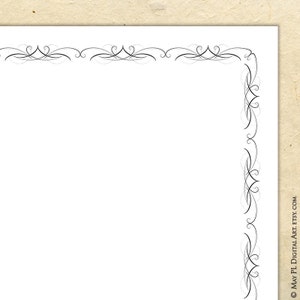 Thin Borders Clip Art Vintage Certificate Award Diploma 8x11 Digital ...