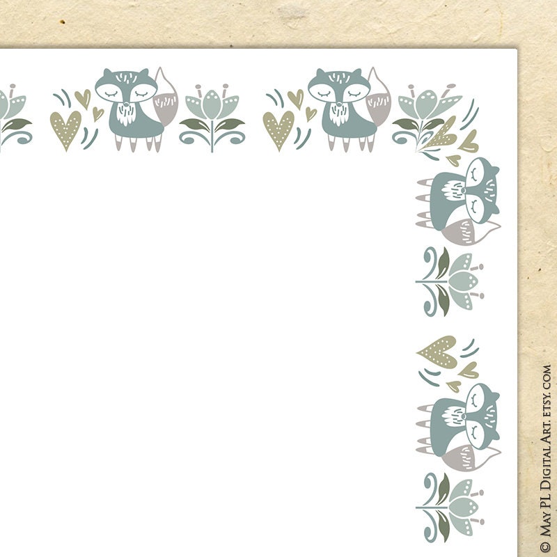 Border Frames Scandinavian Danish Nordic Page Hygge Design - Digital ...