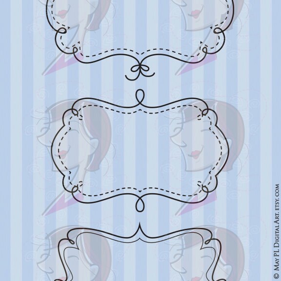Whimsy Borders Frames Clip Art DIY Labels With Our Cute - Etsy
