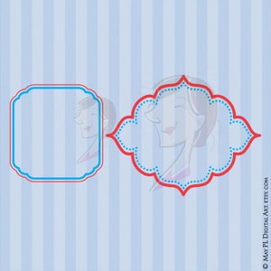 Red Blue Digital Frames Clipart Commercial Use Teacher Craft Supplies ...
