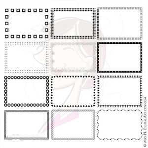 Digital Frame Modern Borders VECTOR Clip Art Rectangle Scrapbooking ...