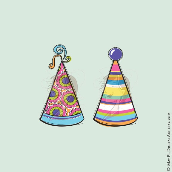 Party Hats Clipart Birthday or New Years Eve Party DIY | Etsy