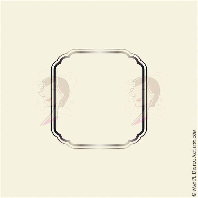 Silver Frames Clipart Commercial Use Vector Graphics Great - Etsy