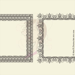 Lace Frame Clipart Rectangle Lace Border VECTOR COMMERCIAL USE Graphic ...