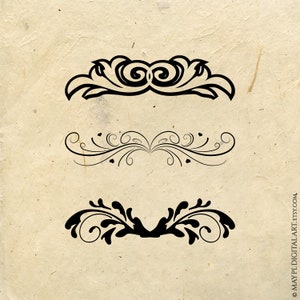 Decorative Fancy Graphics, Floral Ornaments Luxury Design Elements ...