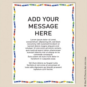 Classroom Clipart Autism Awareness Page Border - Colorful Document ...