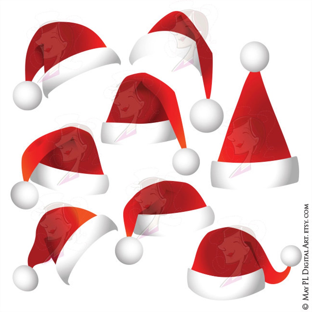 Santa Claus Hat SVG Clip Art - Christmas Santa Hat so Easy to Make Your ...