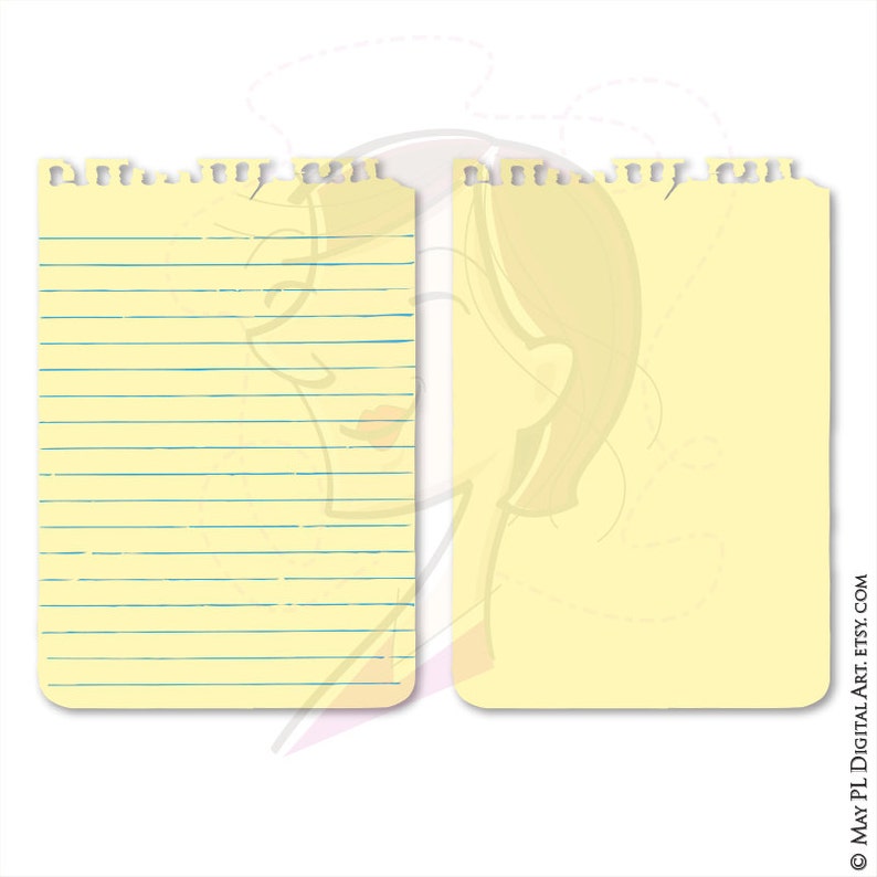 Torn Paper Vector Ripped Note Lined Notepad Graphics | Etsy