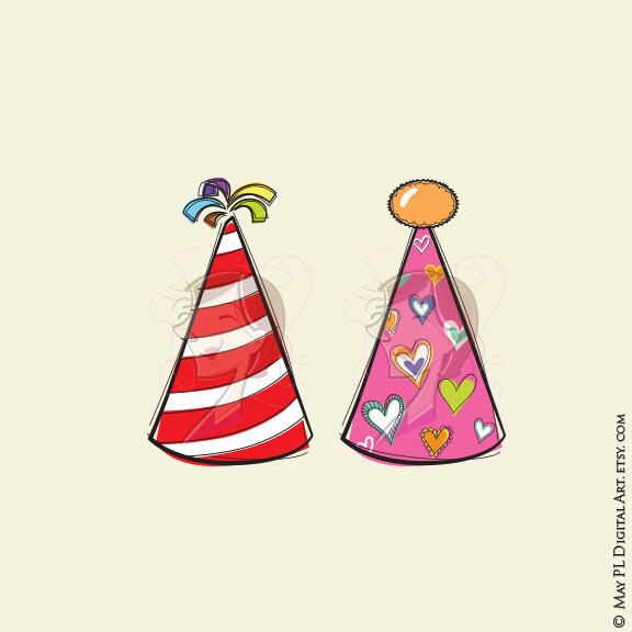 Party Hats Clipart Birthday or New Years Eve Party DIY | Etsy