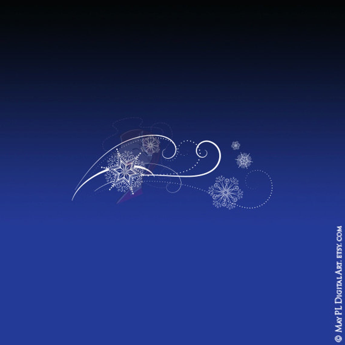 Snowflake Flourishes WHITE Clipart Elegant Flourish Graphics - Etsy