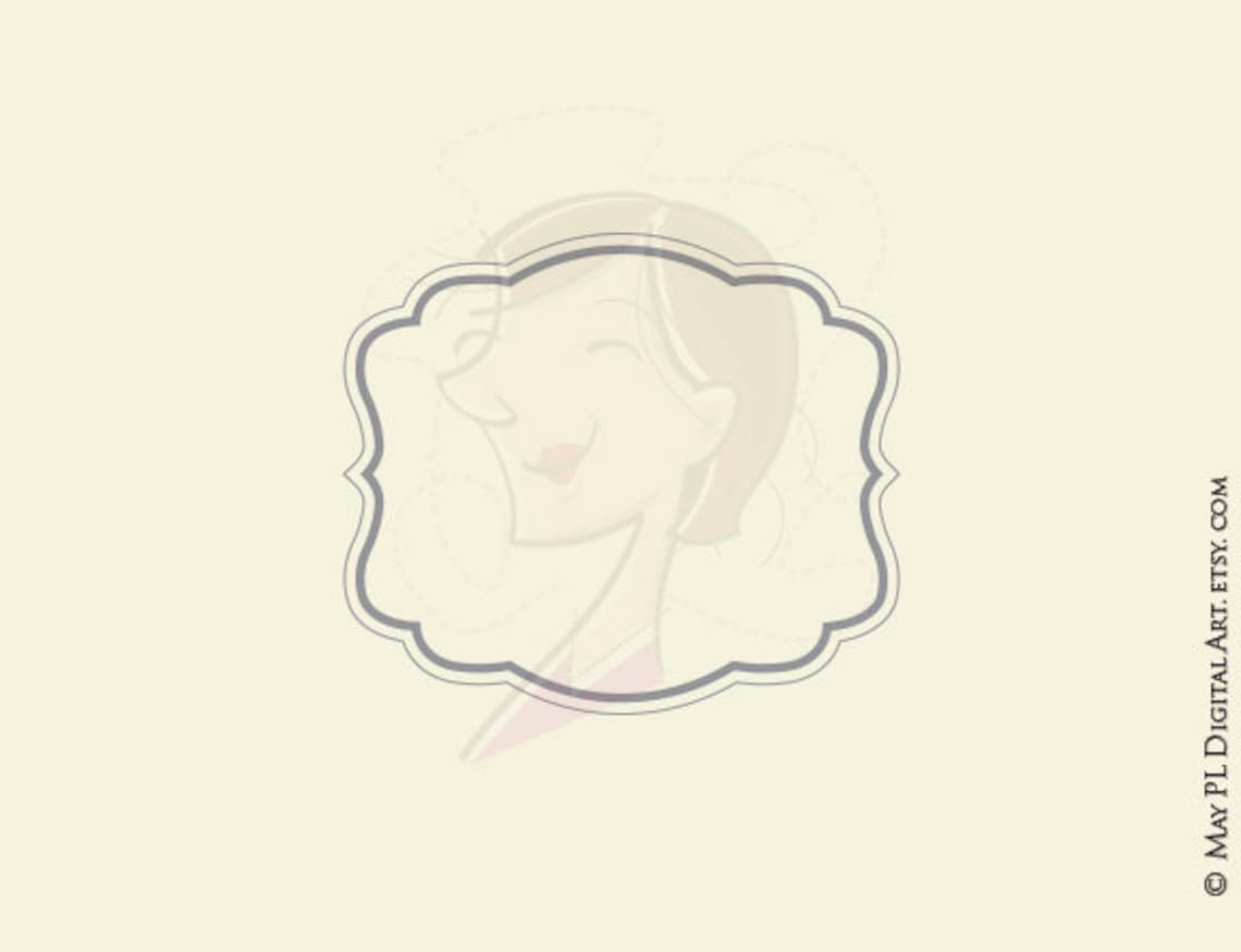 Simple Shapes Gray Frames - Png Clipart for DIY Invitations, Birthday ...