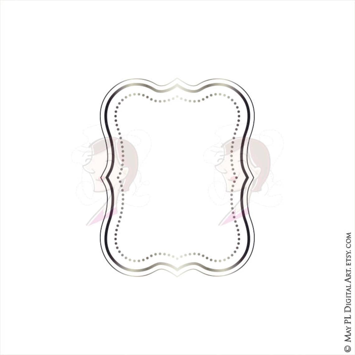 Silver Frames Clipart Commercial Use Vector Graphics great | Etsy