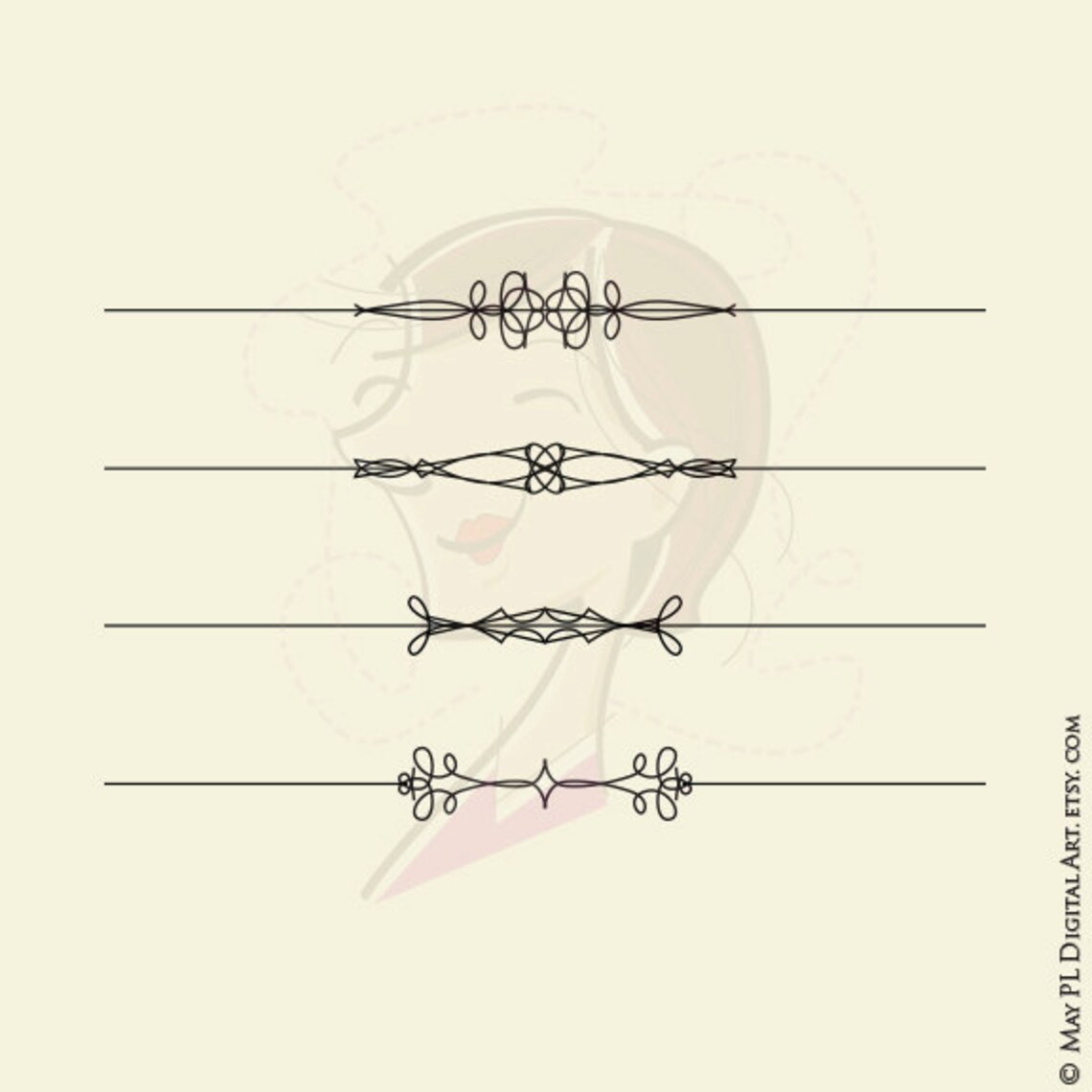 BEST SELLER Page Dividers Clipart Decorative Ornate Text | Etsy