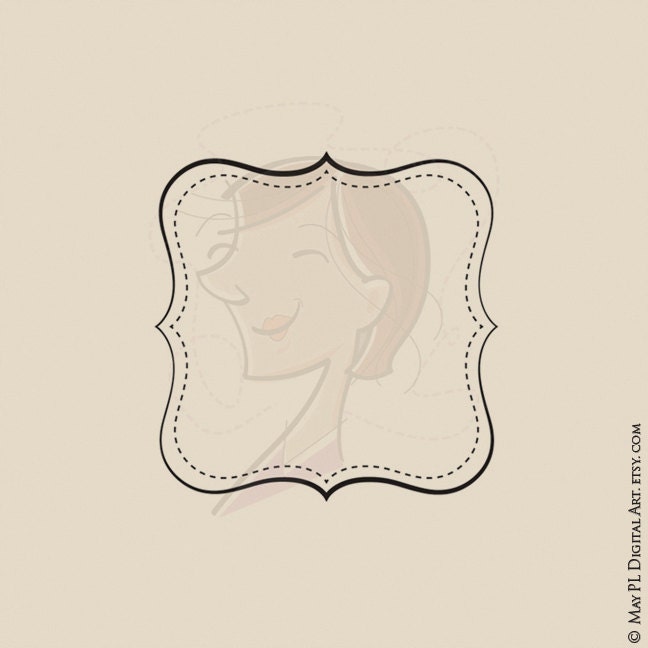 Digital Fancy Shapes Clipart Vector Frames Clip Art DIY Logo - Etsy ...