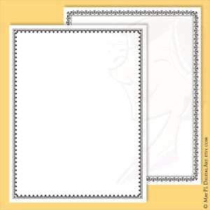 Border Png Frames Decorative Clip Art - Ornate Page Frame 8x11 Rococo ...