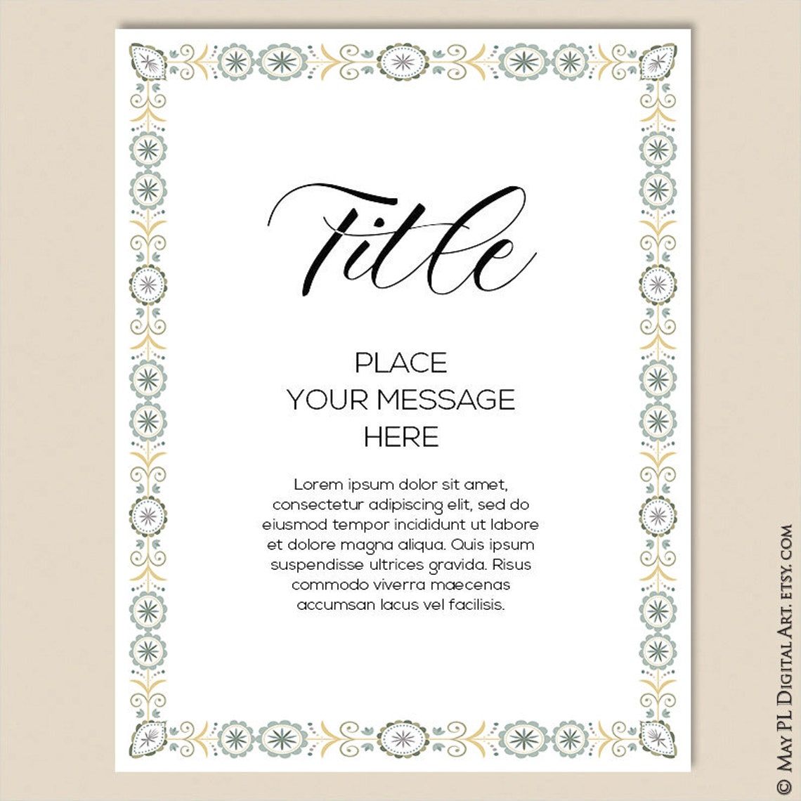 Border Frames Scandinavian Danish Nordic Page Hygge Design - Digital ...
